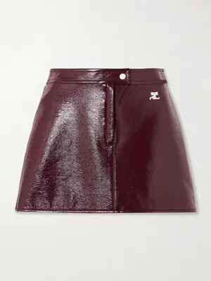 COURREGES Reedition Appliquéd Mini Skirt - Burgundy