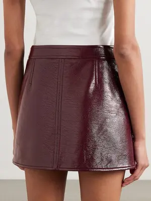 COURREGES Reedition Appliquéd Mini Skirt - Burgundy