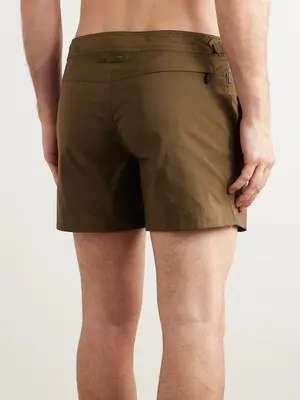 TOM FORD Straight-leg Mid-length Swim Shorts - Brown
