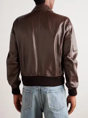 TOM FORD Leather Zip-up Bomber Jacket
