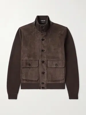 Men's Ribbed Collar Leather Jackets
