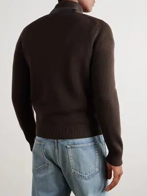 TOM FORD Ribbed Merino Wool And Suede Jacket