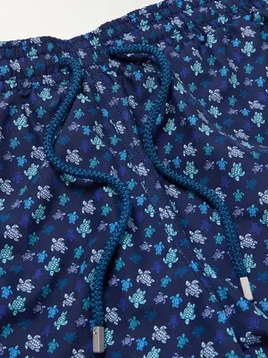 Vilebrequin Moorea Straight-leg Mid-length Printed Swim Shorts - Blue