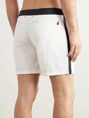 TOM FORD Straight-leg Mid-length Striped Swim Shorts