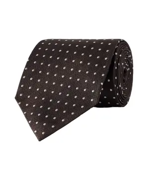 TOM FORD Polka-dot Silk Tie - Brown