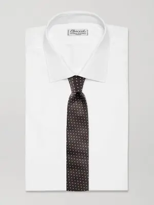 TOM FORD Polka-dot Silk Tie - Brown