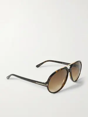 TOM FORD Aalto Aviator-style Sunglasses - Tortoiseshell