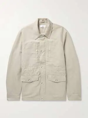 Mr P. Cotton And Linen-blend Twill Field Jacket