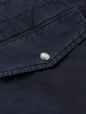 Mr P. Cotton And Linen-blend Twill Field Jacket