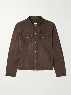 Brunello Cucinelli Suede Trucker Jacket