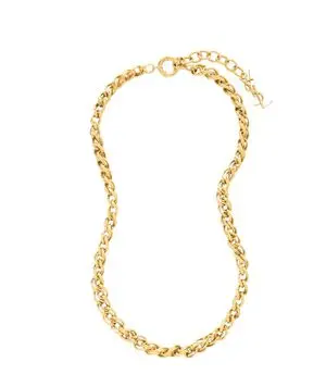 Saint Laurent Hammered Chain Necklace - Gold