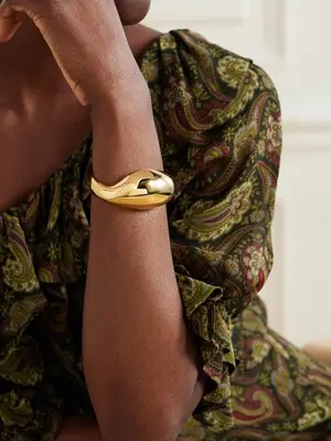 Saint Laurent Brancusi Gold-tone Cuff
