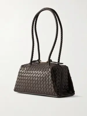 Bottega Veneta Tokyo Intrecciato Leather Shoulder Bag - Brown