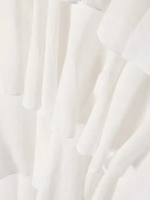 Alaïa Tiered Asymmetric Cotton Midi Skirt