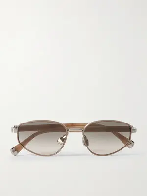 Brunello Cucinelli Round-frame Sunglasses - Silver