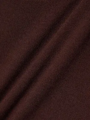 Saint Laurent Cropped Wool T-shirt - Brown