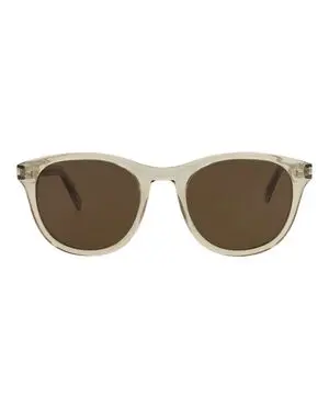 Saint Laurent Round Frame Acetate Sunglasses