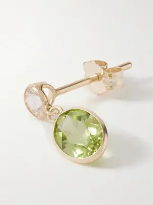 LOREN STEWART Sunny 14-karat Diamond, And Peridot Single Earring - Gold