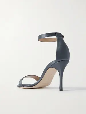 Manolo Blahnik Chaos 90 Satin Sandals - Blue