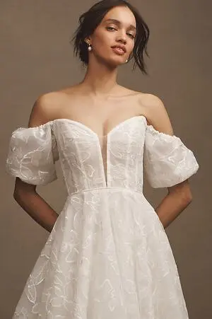 Jenny Yoo Emerson Embroidered Tulle Wedding Gown