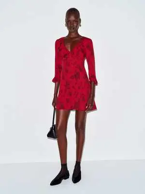 REFORMATION Lyssa Mini Dress - Red