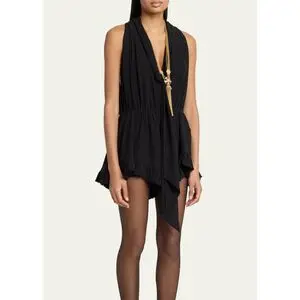 Chloé Organic Silk Mousseline Ruffle Romper