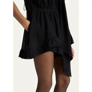 Chloé Organic Silk Mousseline Ruffle Romper