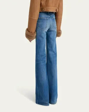 Chloé Rigid Denim Wide-leg Pants