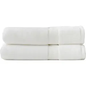 Cozy Earth Luxe Set Of 2 Bath Towels - White