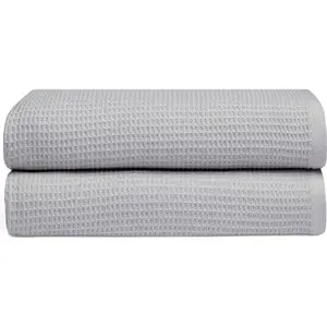 Cozy Earth Waffle Bath Towel Harbor Mist