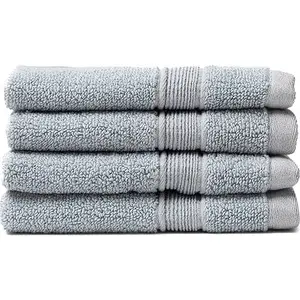 Cozy Earth Luxe Set Of 4 Washcloths - Harbor Mist