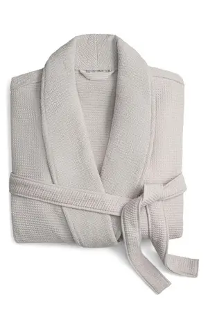 Cozy Earth Waffle Terry Robe - Light Grey
