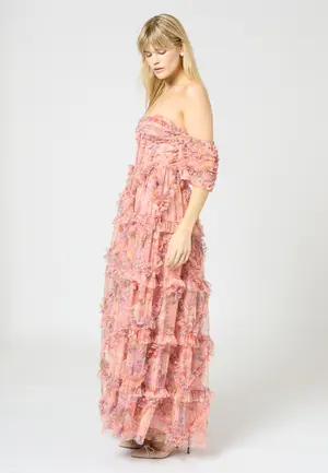 BEAUUT Ruffle Maxi Dress - Multicolor