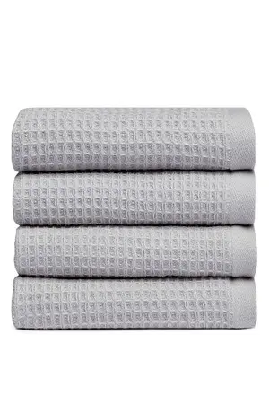 Cozy Earth 4-pack Waffle Washcloths - Harbor Mist