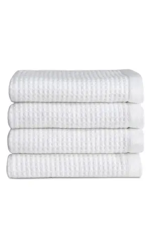 Cozy Earth 4-pack Waffle Washcloths - White