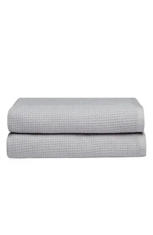 Cozy Earth Waffle Bath Sheet - Harbor Mist