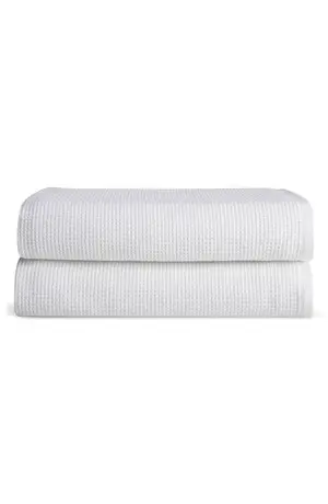 Cozy Earth Waffle Bath Sheet - White