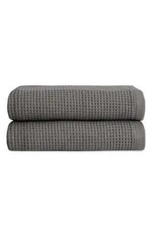 Cozy Earth 2-pack Waffle Hand Towel - Charcoal