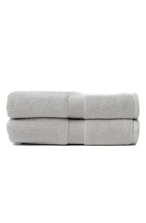 Cozy Earth Luxe Set Of 2 Bath Sheets - Light Grey