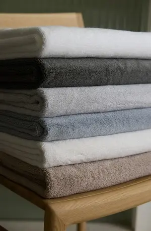 Cozy Earth Luxe Set Of 2 Bath Sheets - Light Grey