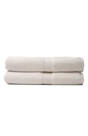 Cozy Earth Luxe Set Of 2 Bath Sheets - Seashell