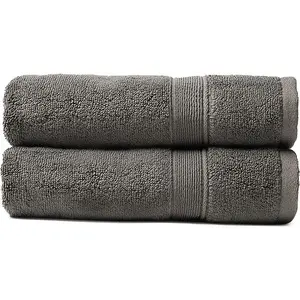 Cozy Earth Luxe Set Of 2 Hand Towels - Charcoal