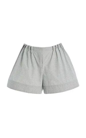 Brandon Maxwell The Lennon Cotton-blend Shorts - Grey