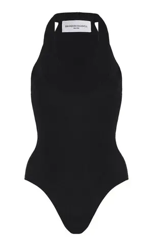 Brandon Maxwell Dahlia Knit Bodysuit
