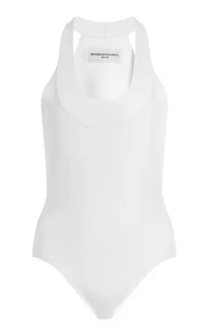 BRANDON MAXWELL Dahlia Knit Bodysuit