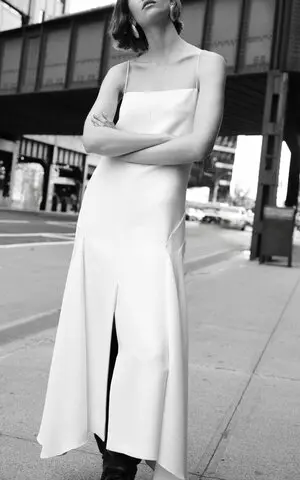 Brandon Maxwell The Darby Crepe Midi Dress