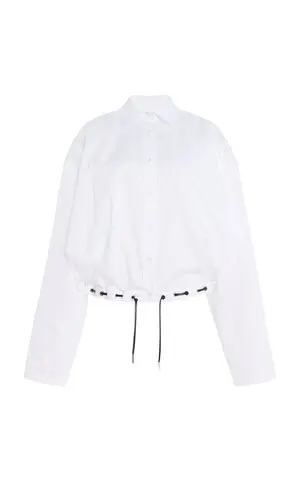 Brandon Maxwell The Leland Eyelet Shirt - White