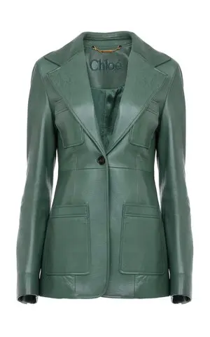 Chloé Leather Fitted Jacket