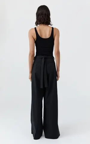 ST. AGNI Adjustable Cotton-blend Palazzo Pants