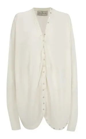 CORTANA Piano Silk Button-down Shirt
